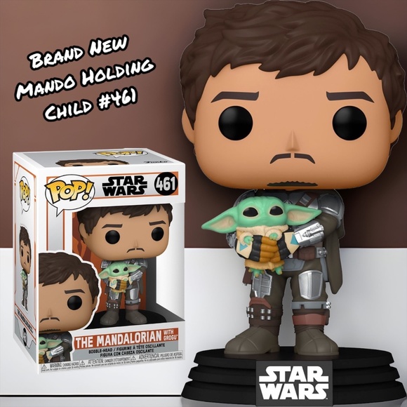 Funko | Toys | Funko Pop Star Wars Mandalorian Mando Holding Child 46 ...